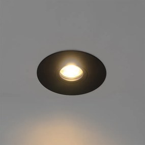 Moderní zapuštěné bodové světlo černé 12 cm - Buco