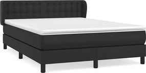 Box spring postel s matrací černá 140x200 cm umělá kůže 3127313