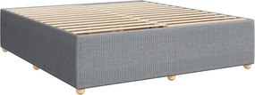 Box spring postel s matrací světle šedá 180 x 200 cm textil 3285588