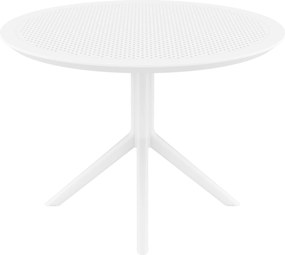Stůl Sky kulatý 105 cm – bílá