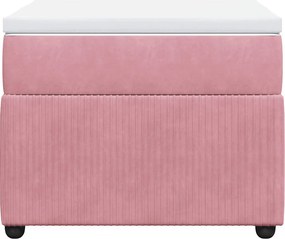 Box spring postel s matrací růžová 90x190 cm samet 3285613