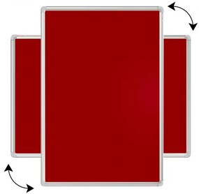 Allboards, Textilní nástěnka 90x60 cm (červená), TF96CE
