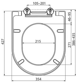 Ravak Uni Chrome WC sedátko, plast X01549