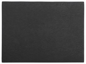 Černé prostírání z imitace kůže ZicZac Troja Rectangle, 33 x 45 cm