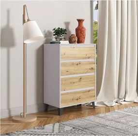 Komoda Borg 4s/70 kašmír / dub artisan