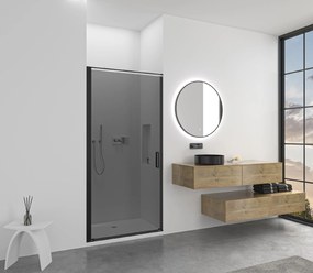 CERANO - Sprchové křídlové dveře Porte L/P - 8 mm - černá matná, grafitové sklo - 80x195 cm, CER-CER-8050BD7248