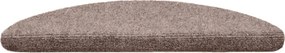 Schodové rohože samolepicí 30 ks 56x17x3 cm světle hnědé půlkulaté 3365679