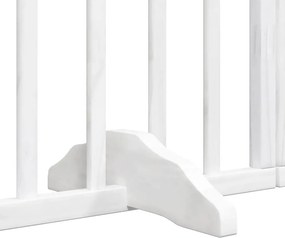 Zábrana pro psy s dvířky skládací 12 panelů bílá 600 cm topol 3155536