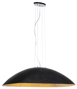 Průmyslová závěsná lampa černá se zlatem 115 cm - Magna