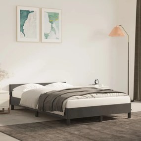 vidaXL Rám postele s čelem tmavě šedý 120 x 200 cm samet