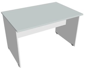 Stůl jednací rovný 120 cm - Hobis Gate GJ 1200 Dekor stolové desky: šedá, Dekor lamino podnože: bílá