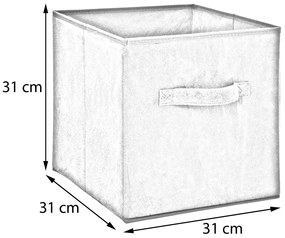 Úložný box Textilie 31x31 cm černý