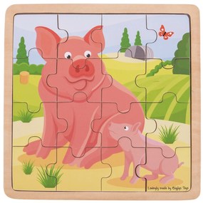 Bigjigs Toys puzzle - Prasátko se selátkem