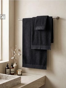 Sinsay - Sada bavlněných ručníků s dekorativním zakončením 3 pack - černá