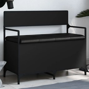 Úložná lavice černá 85,5 x 42 x 73,5 cm kompozitní dřevo,  835234