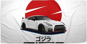 Sablio Ručník Nissan GTR 35 Japonské slunce - 70x140 cm
