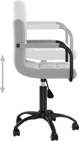 vidaXL Marketos Otočné jídelní židle 4 ks světle šedé samet