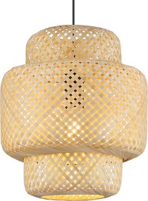 Závěsné svítidlo Hestia, 1x bambusové stínítko, (fi 30 cm), b