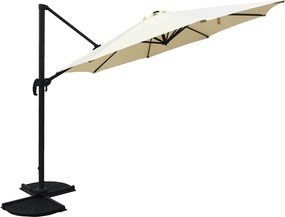Krémový slunečník 300x300 cm Deluxe – Garden Pleasure