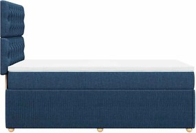 Box spring postel s matrací modrá 90x200 cm textil 3291952