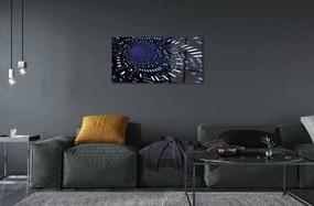 Obraz na skle Blue 3d tunel 125x50 cm