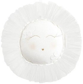 Cotton &amp; Sweets Závěsná dekorace slunce bílá 35x35x5cm