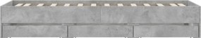 Rám postele se zásuvkami betonově šedý 90 x 200 cm kompozit 3207297