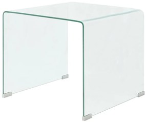 244188 vidaXL Konferenční stolek tvrzené sklo 49,5x50x45 cm čiré