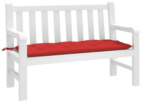 vidaXL Poduška na zahradní lavici červená 120x50x7 cm oxfordská látka