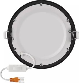EMOS Černý vestavný LED panel kulatý 170mm 12,5W CCT Premium ZD1333