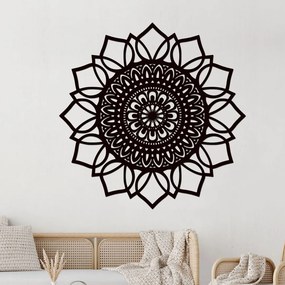 dřevo života Dřevěná mandala na zeď ŠTĚSTÍ Zvolte barvu dekoru: Černá, Zvolte rozměr Ø (cm): 20