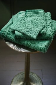 Pip Studio ručníky z bavlněného froté Tile de Pip, zelené (Luxusní ručníky z bavlněného froté v designu Tile de Pip v zelené barvě )