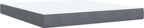 Box spring postel s matrací tmavě šedá 180x200 cm samet 3290991