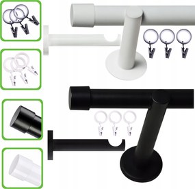 Garnýž Jednoduchý 320 CM Silná Trubka 25 MM Tichá Kolečka S Žabkami 2 Barvy