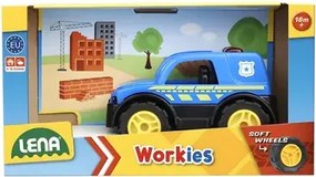 LENA Workies Policejní auto, ozdobný karton modrá / od 1,5 let