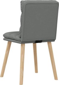 Otočné jídelní židle 6 ks tmavě šedé textil 3315664