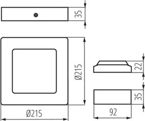 LED svítidlo Kanlux KANTI V2LED 18W-NW-W neutrální bílá 4000K 28951