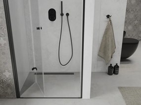 Mexen Lima skládací sprchové dveře 80 cm, transparentní, černé - 856-080-000-70-00