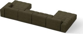 Khaki žinylková rohová pohovka (do "U") Chicago – Cosmopolitan Design