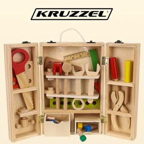 Kruzzel Krabice + sada dřevěného nářadí 22697