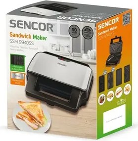 SENCOR SSM 9940SS stříbrná / Sendvičovač / 900 W