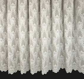 Voálová Luxusní vyšívaná záclona Versailles Cappuccino metráž Ervi 3634-18