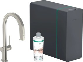 Dřezová baterie Hansgrohe Aqittura bez výpusti nerez 76836800