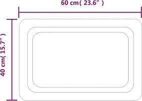 Koupelnové zrcadlo s LED osvětlením 60x40 cm 151782