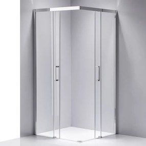 BPS-koupelny Čtvercový sprchový kout HYD-SK90B 90x90 chrom/transparent - bez vaničky