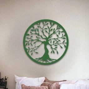 Strom života 2 - kovový obraz na zeď Velikost: 100cm, Barva: Green