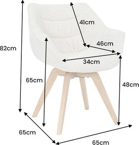 Designová otočná židle Kiara béžová