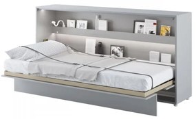 Sklápěcí postel BC-06 90x200 Bed Concept, Barva: šedá, Osvětlení: LED osvětlení - bílé, LED světlo s USB: jedno LED světlo s USB