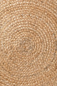 Hanse Home, Kusový koberec Jute Braided 106332 Natural Gold kruh, 200x200 (průměr) kruh, béžová, chodba / předsíň