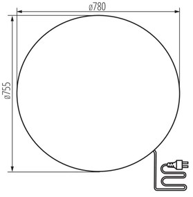Kanlux 36594 - Venkovní lampa STONO 1xE27/25W/230V pr. 78 cm IP65
